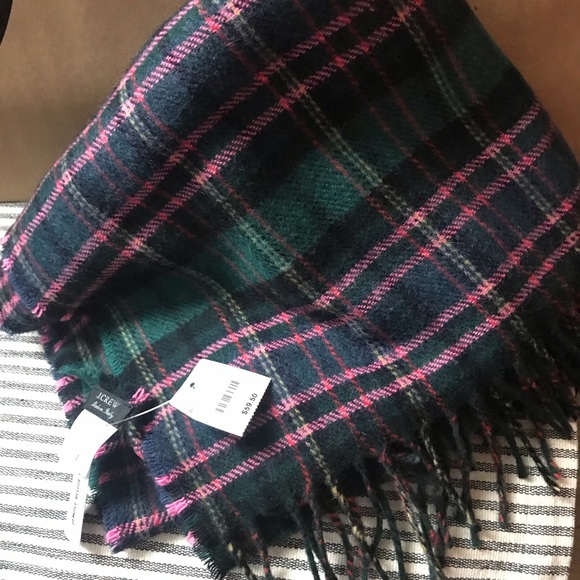 J. Crew | Accessories | J Crew Large Tartan Plaid Shaw Scarf | Poshmark